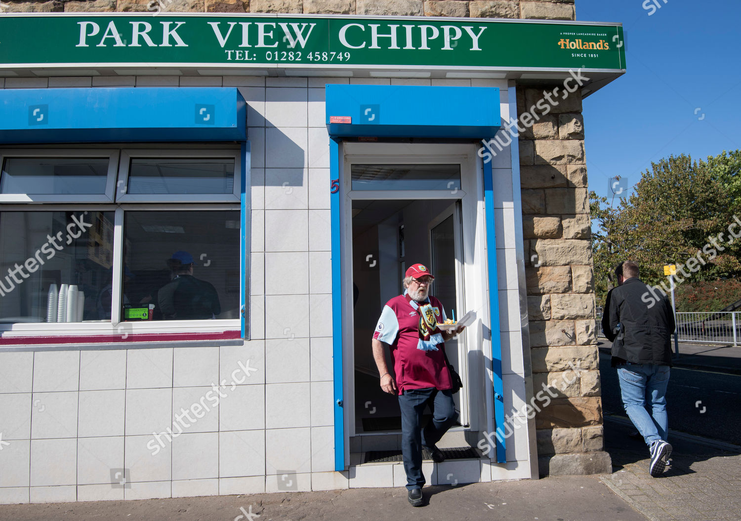 Burnley Fan Visits Park View Chippy Editorial Stock Photo - Stock Image ...