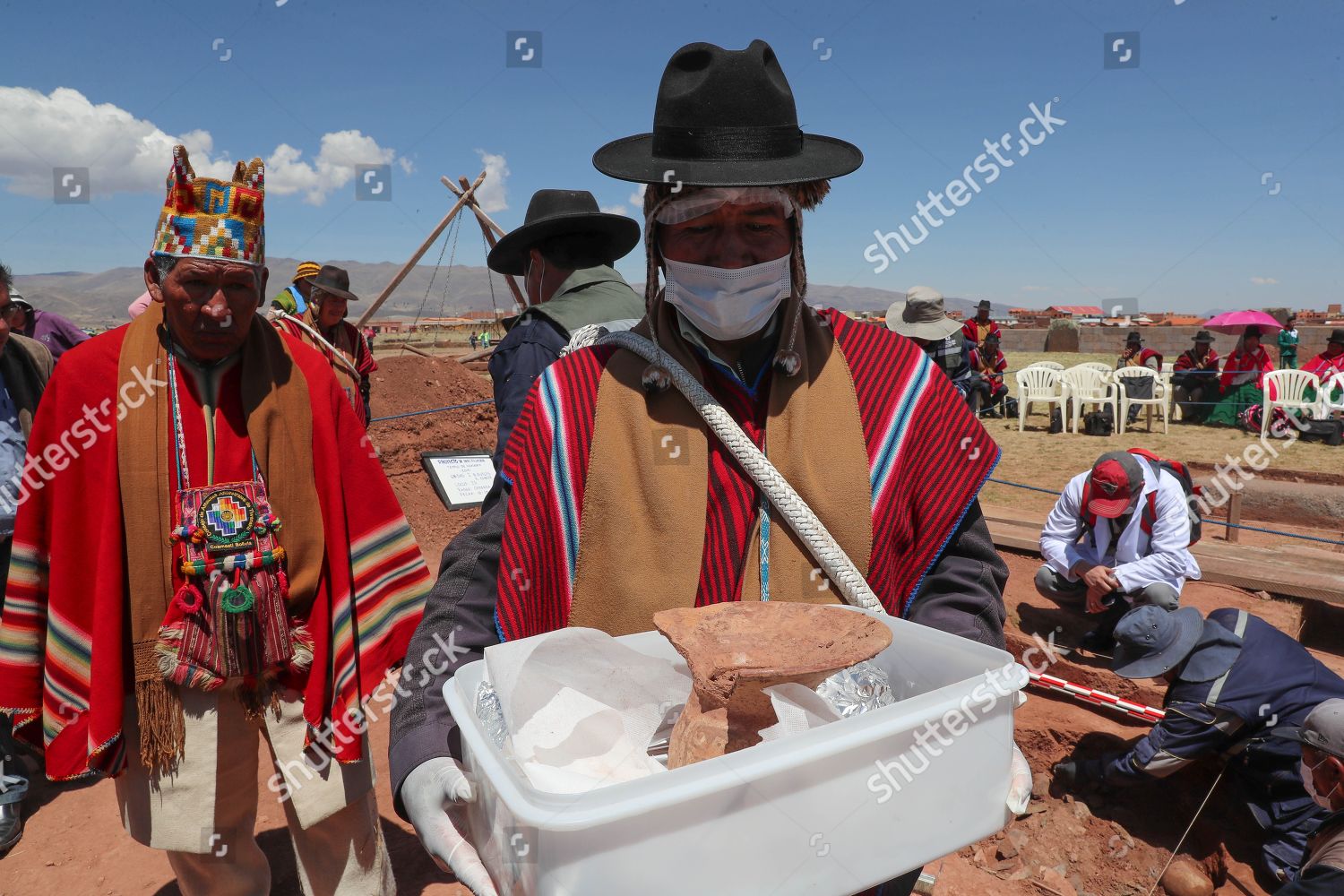 Bolivian Aymara Indians Accompany Collaborate Archaeologists Editorial ...