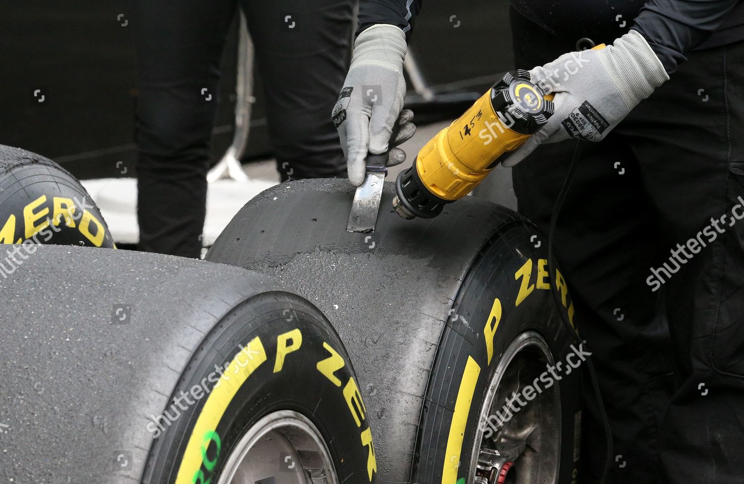 Tyres Being Repaired During Formula 1 Editorial Stock Photo - Stock ...