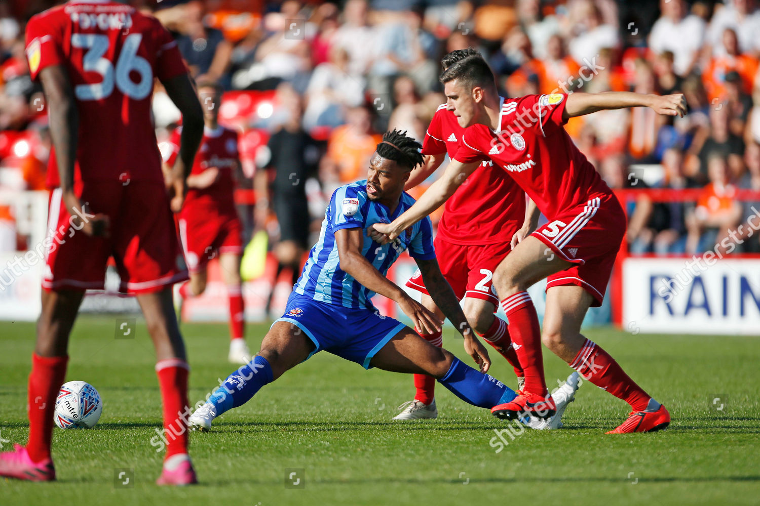 Joe Nuttall Blackpool Ross Sykes Accrington Editorial Stock Photo ...