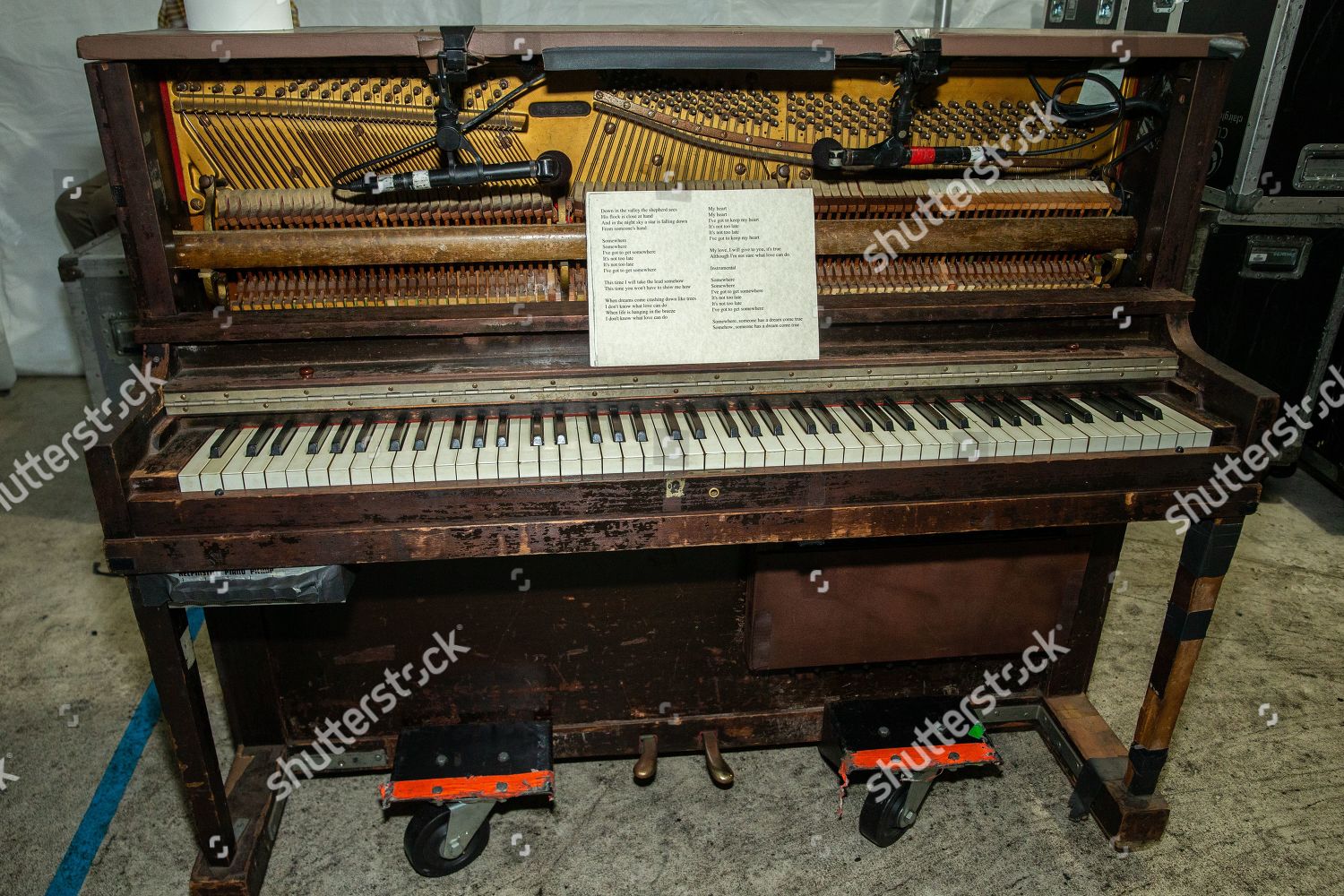Neil Youngs Piano Backstage Editorial Stock Photo - Stock Image ...
