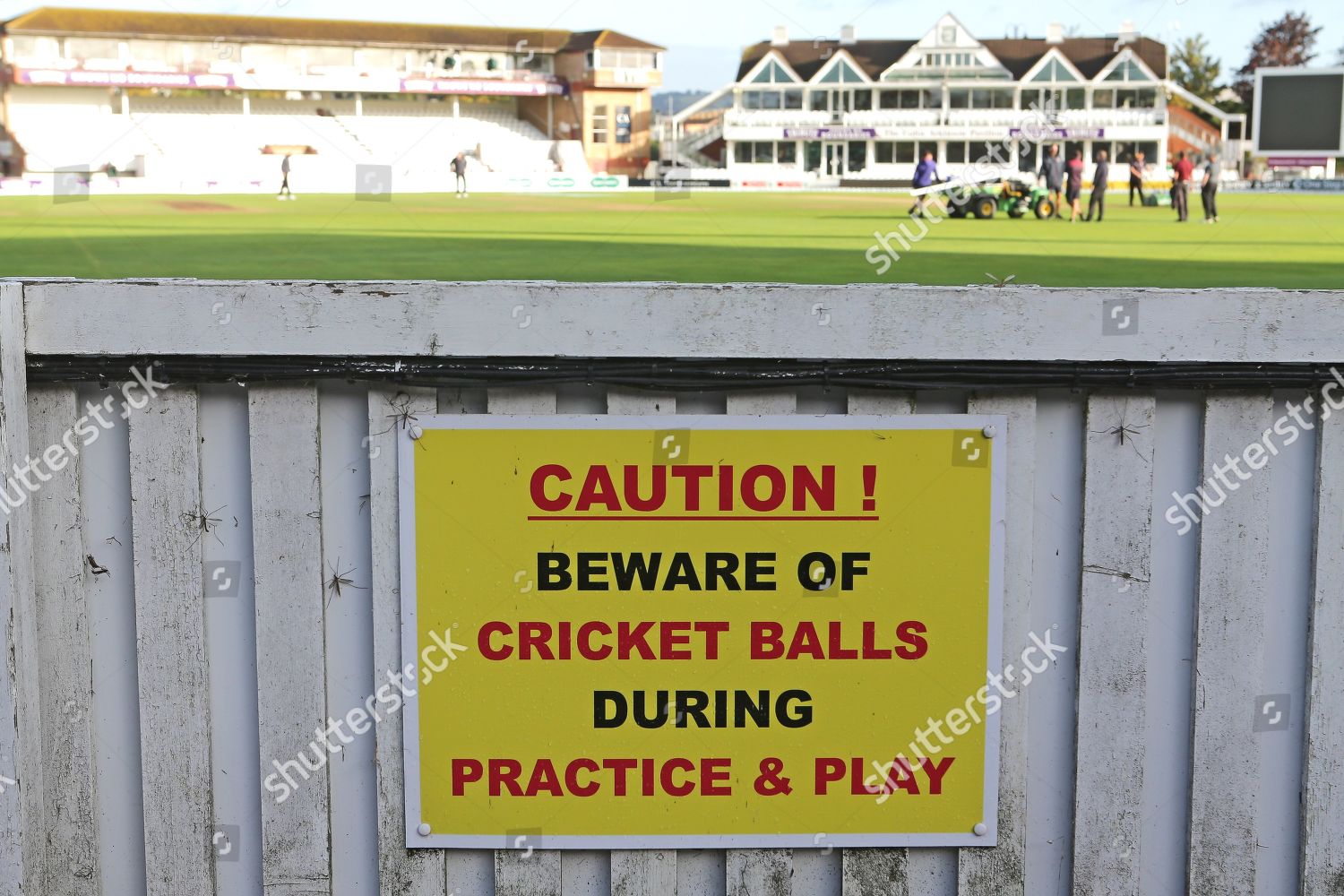 Caution Beware Cricket Balls Signage Ahead Editorial Stock Photo ...