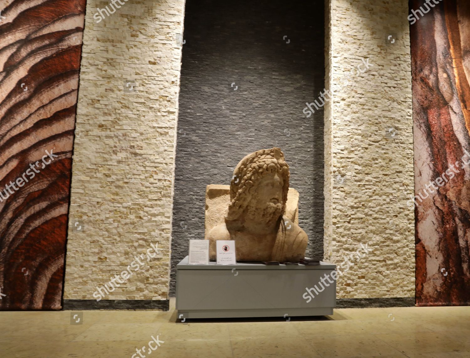 Architectural Medallion Dhu Shara Head Nabatean Editorial Stock Photo ...