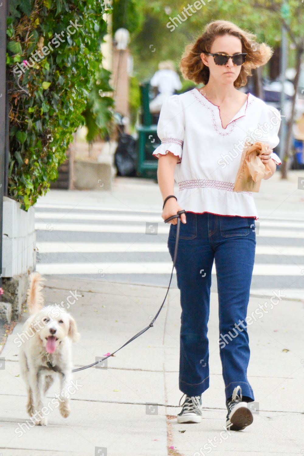 Natalie Portman Her Dog Penny Editorial Stock Photo - Stock Image ...