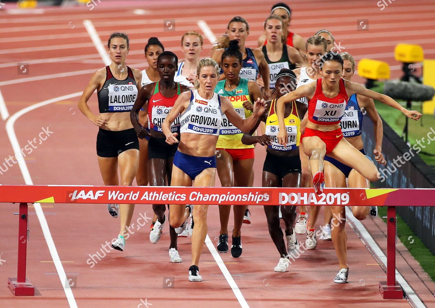 Athletes Action During Womens 3000m Steeplechase Editorial Stock Photo ...