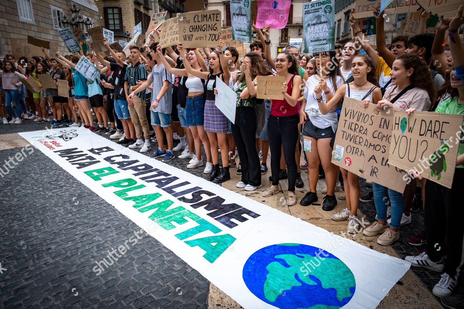 Main Banner Slogan Capitalism Kills Planet Editorial Stock Photo ...