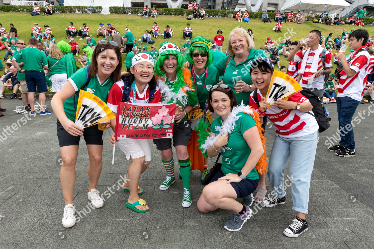 Japan Vs Ireland Ireland Japan Fans Editorial Stock Photo - Stock Image ...