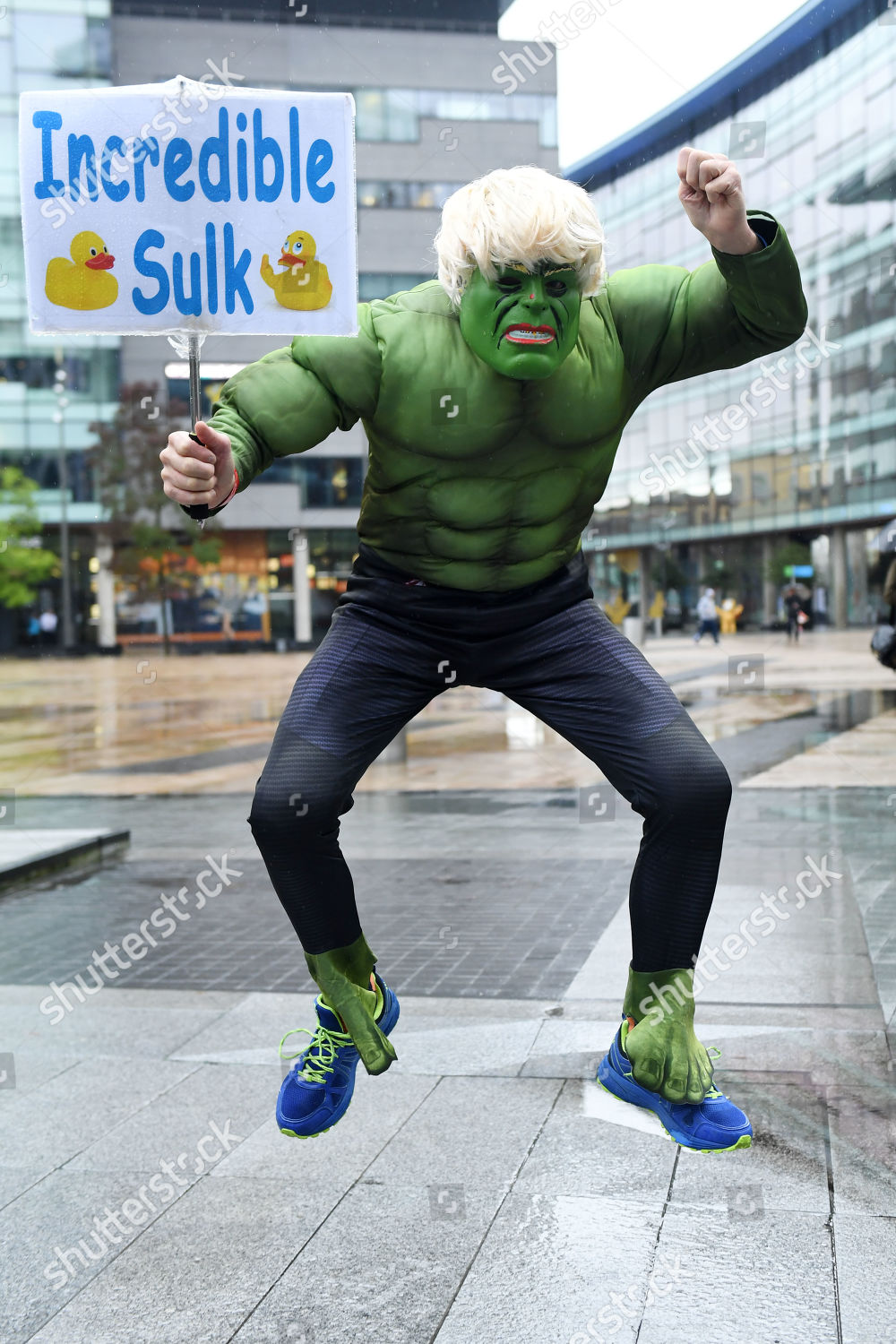 Protester Dressed Incredible Sulk Media City Editorial Stock Photo ...
