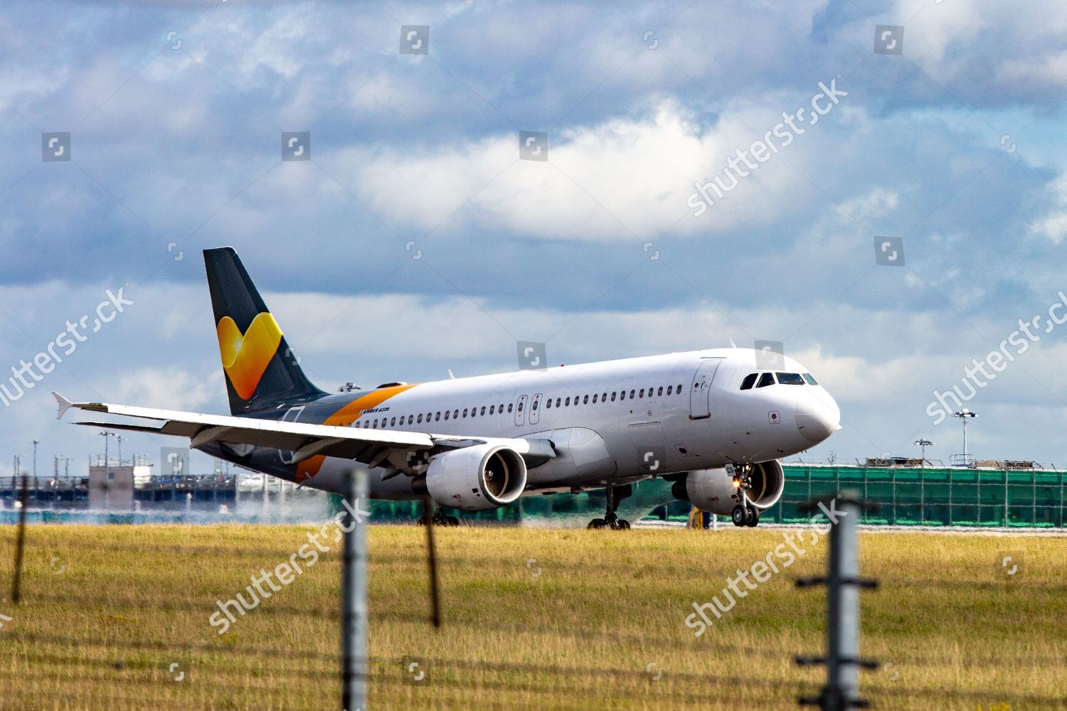 Thomas Cook Repatriation Flight Landing Stansted Editorial Stock Photo ...