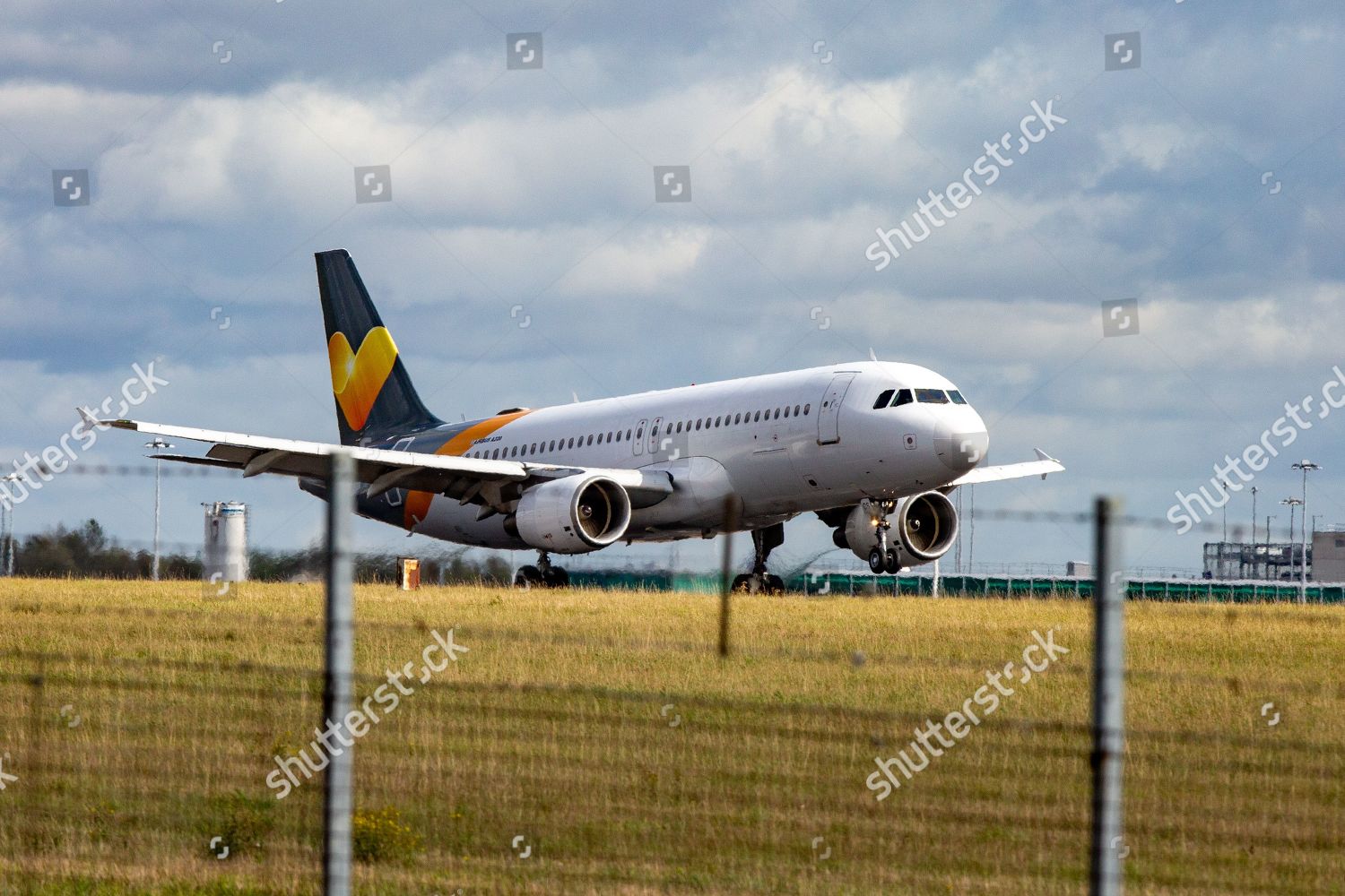 Thomas Cook Repatriation Flight Landing Stansted Editorial Stock Photo ...