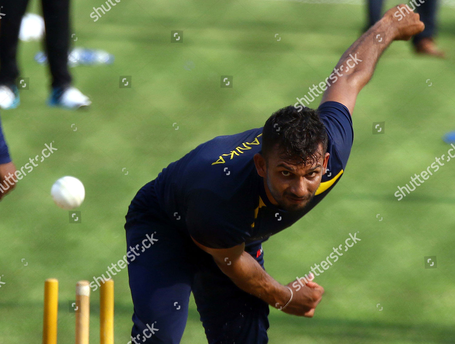 Sri Lankan Cricketer Dasun Shanaka Bowls Editorial Stock Photo - Stock ...