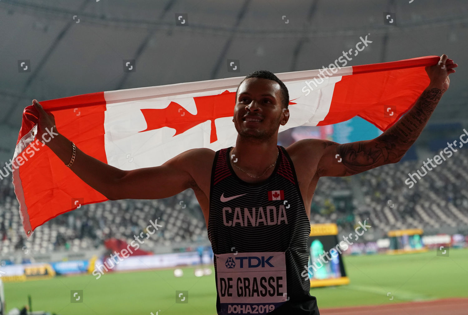 Andre De Grasse Canada Celebrates After Editorial Stock Photo - Stock ...