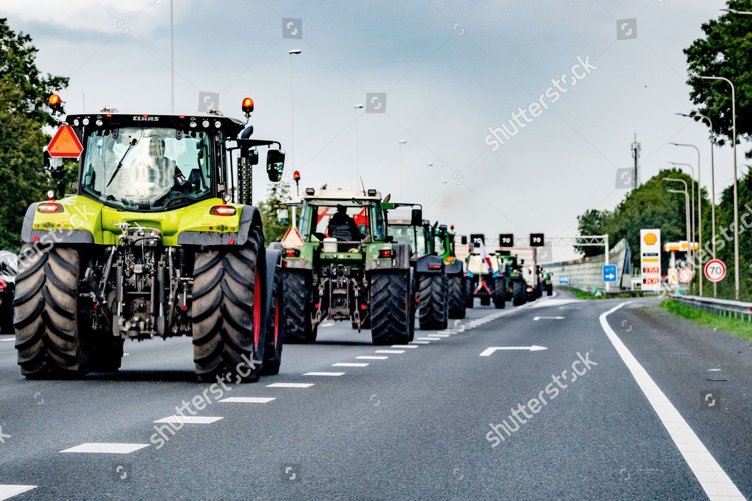 Dutch Farmers Protest Their Tractors During Editorial Stock Photo ...