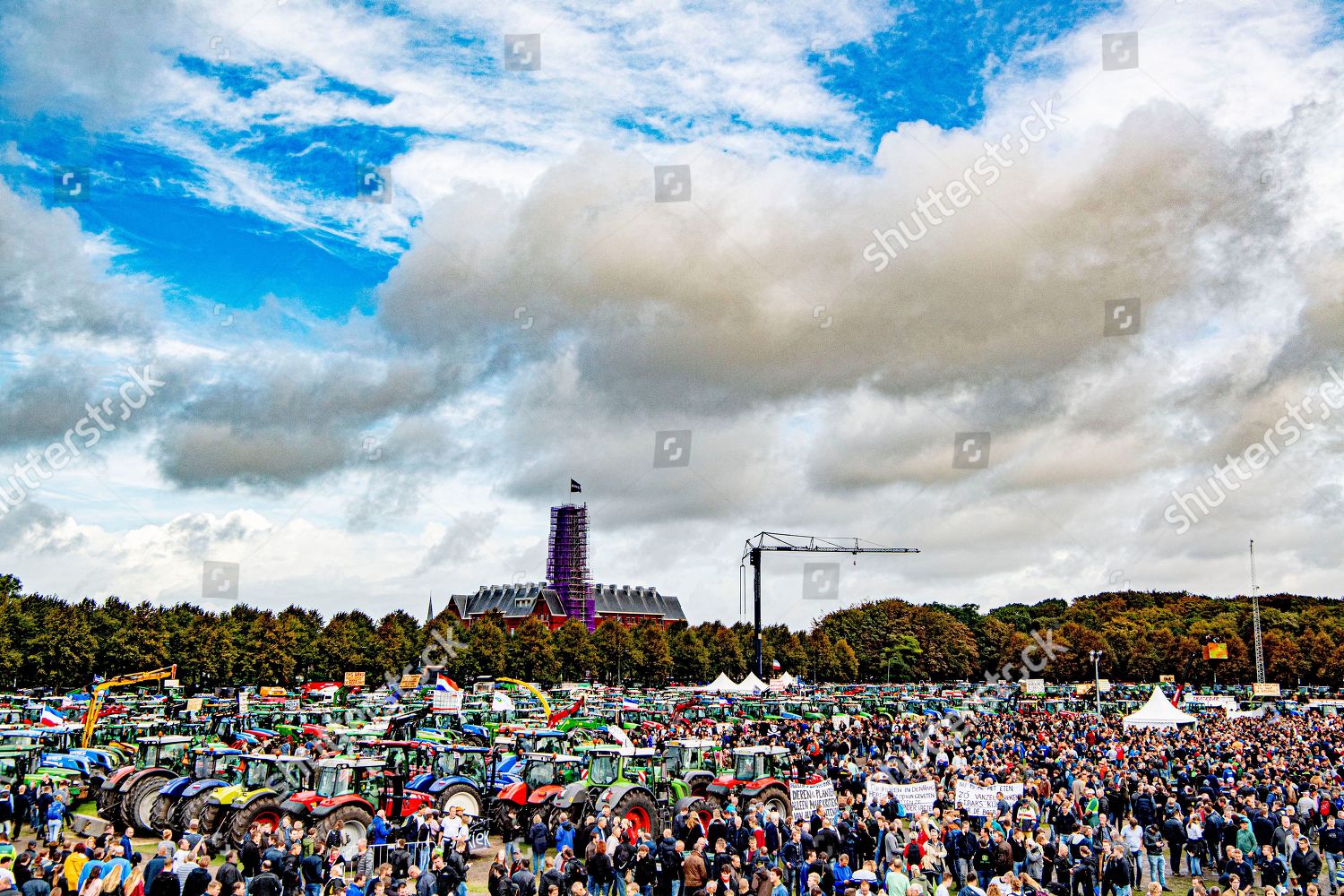 Dutch Farmers During National Protest Malieveld Editorial Stock Photo ...