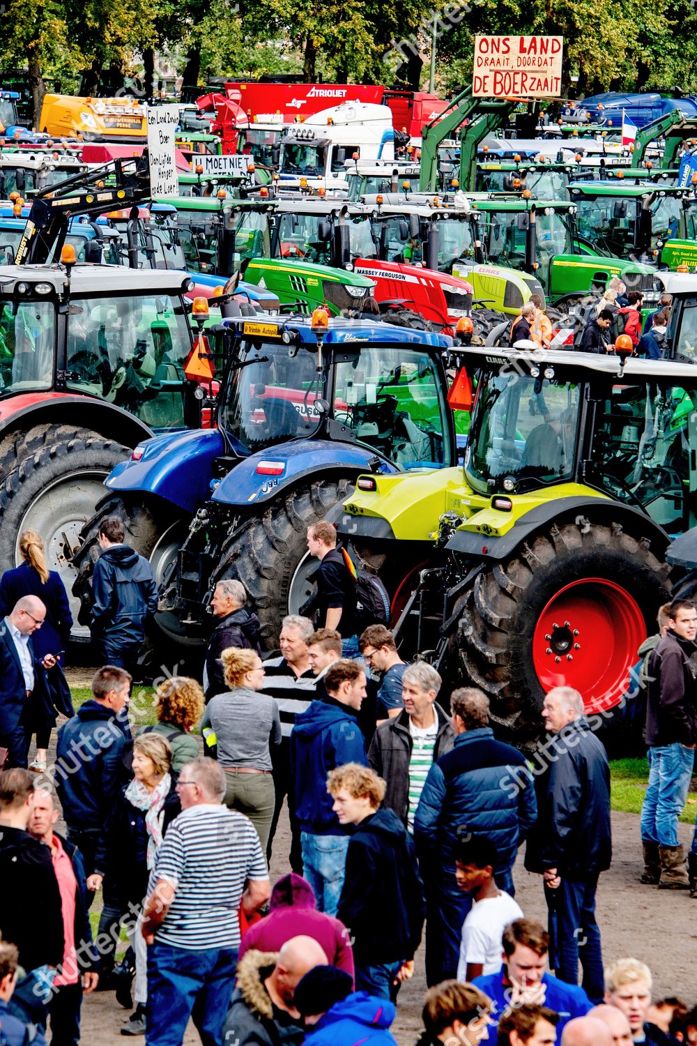 Dutch Farmers Protest Their Tractors During Editorial Stock Photo ...