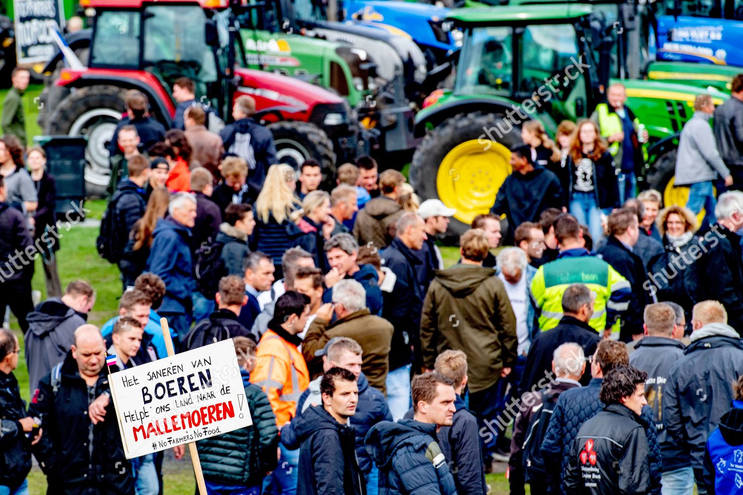 Dutch Farmers During National Protest Malieveld Editorial Stock Photo ...