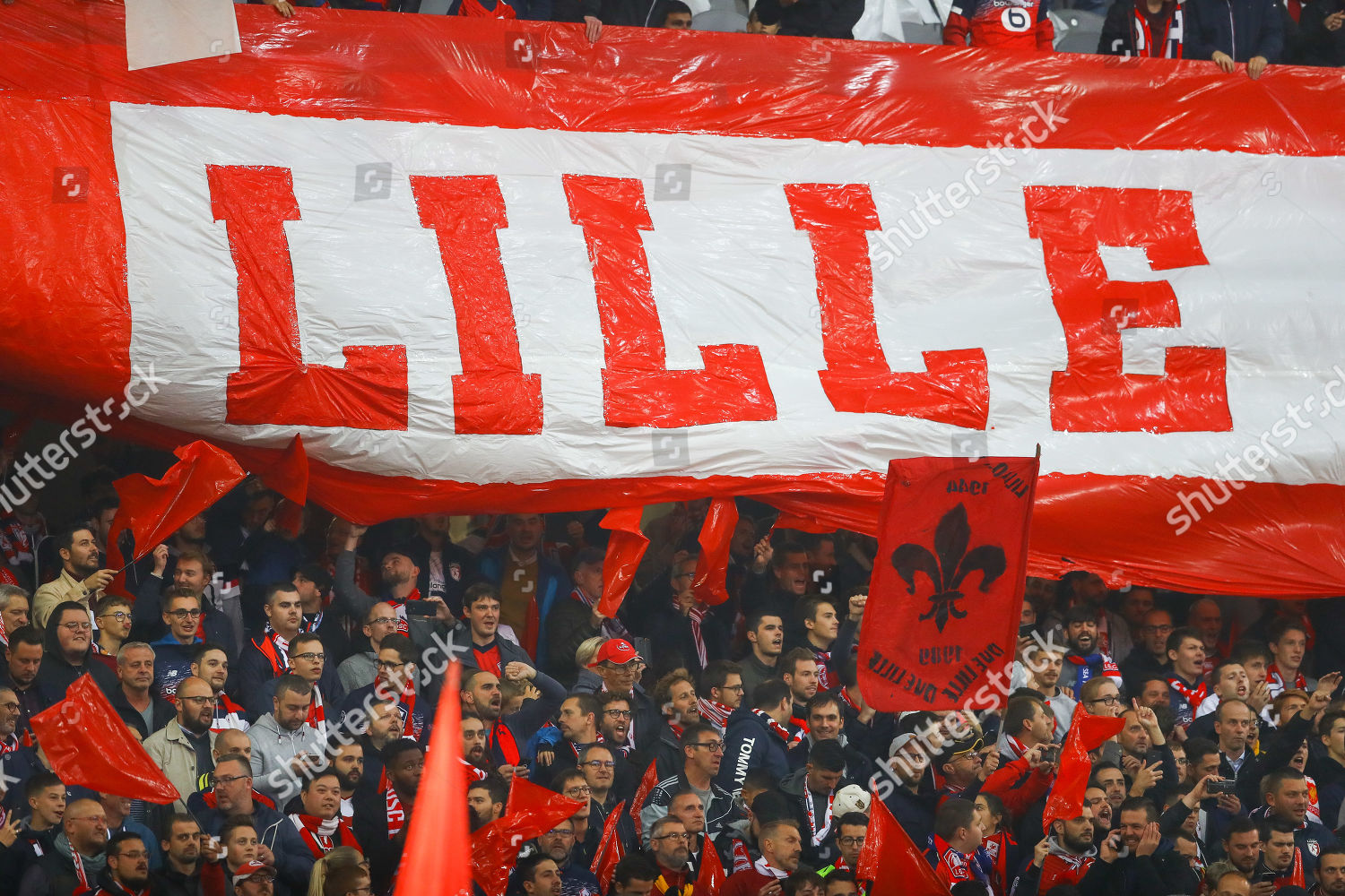 Lille Fans Cheer Their Fans On Editorial Stock Photo - Stock Image ...