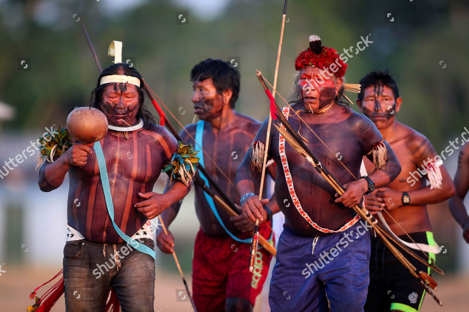 Members Indigenous Xikrin Ethnic Group Dance Editorial Stock Photo ...