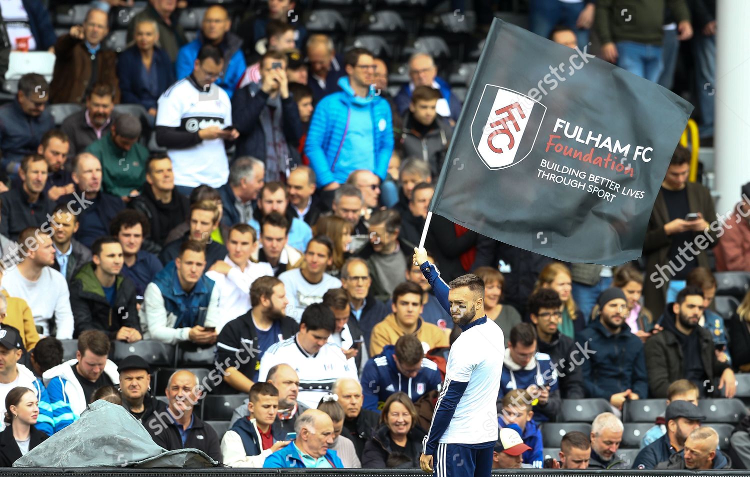 Fulham Foundation Flag Bearers Before Kick Editorial Stock Photo ...