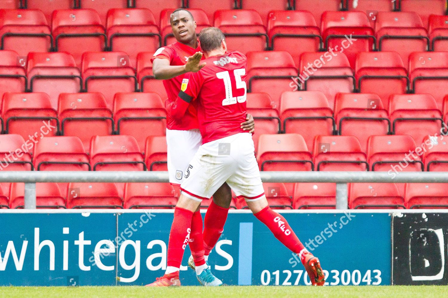 Crewe Alexandra Forward Chuma Anene Celebrate Editorial Stock Photo ...
