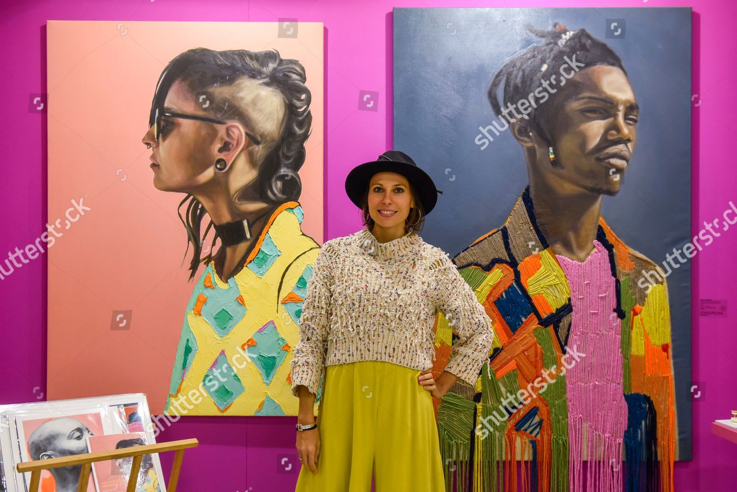 Artist Athena Anastasiou Poses Two Her Editorial Stock Photo - Stock ...