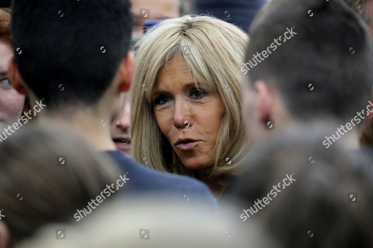 French First Lady Brigitte Macron C Editorial Stock Photo - Stock Image ...