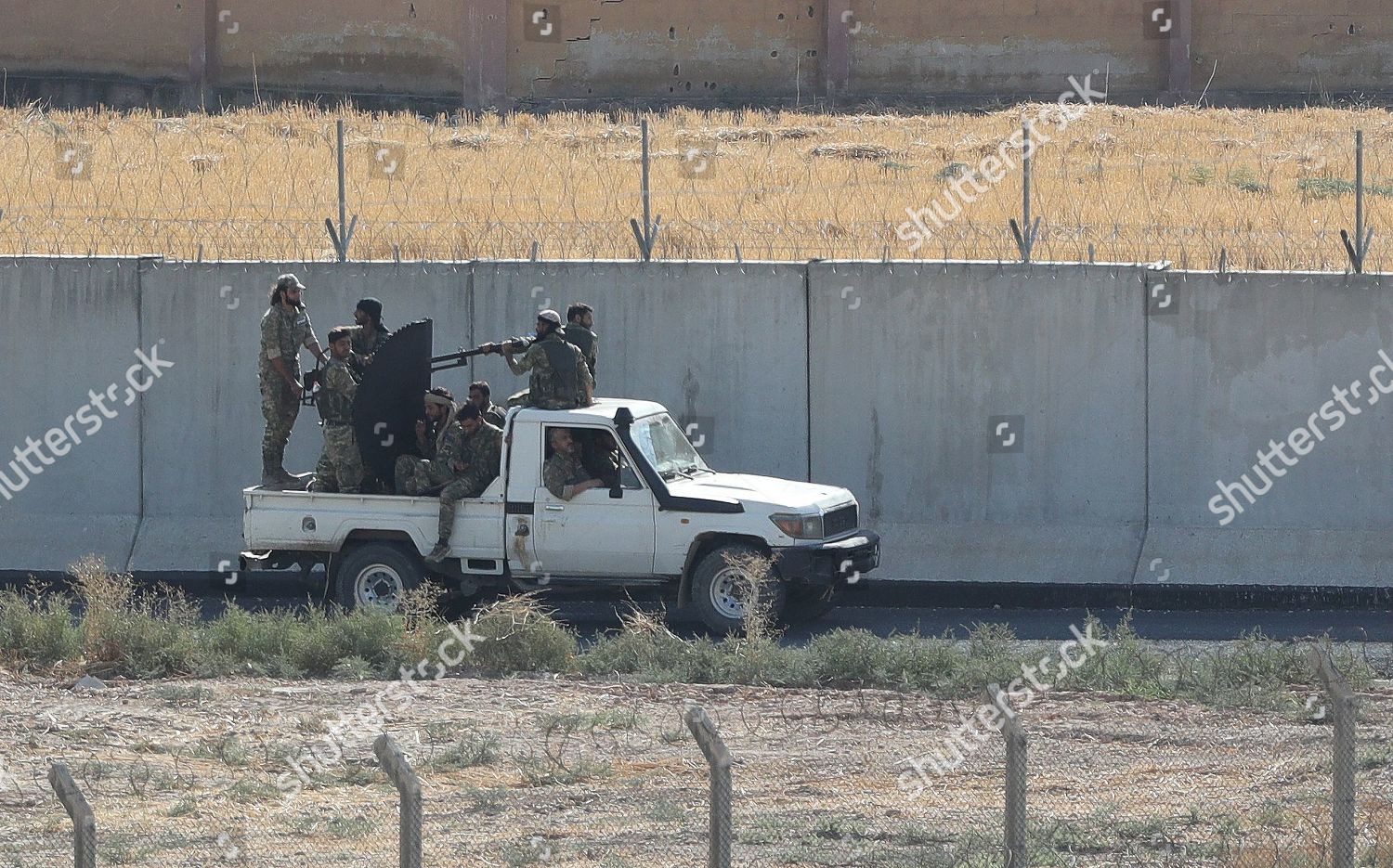 Vehicle Turkishbacked Syrian Fighters On Their Editorial Stock Photo ...