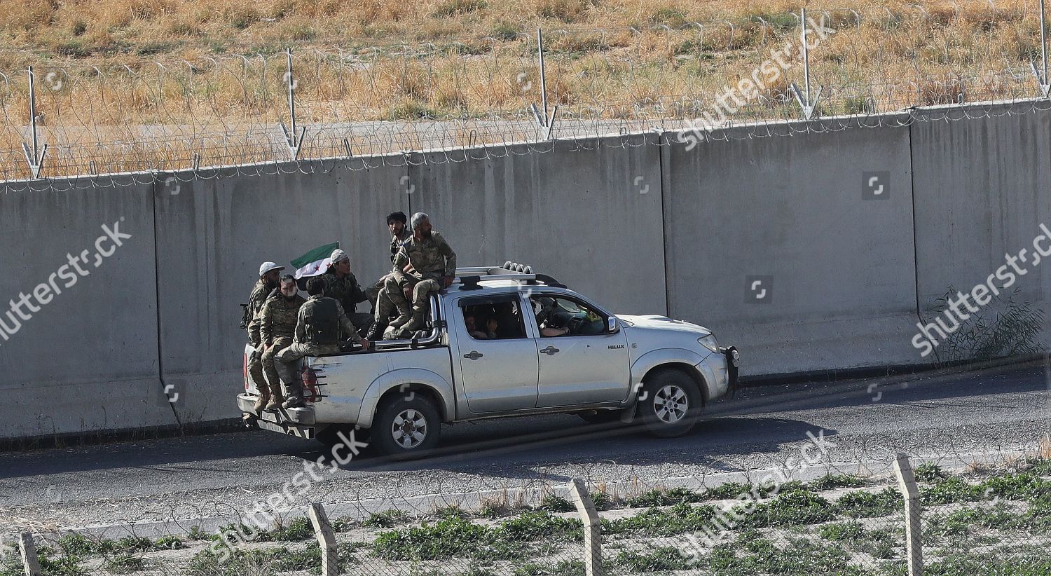 Vehicle Turkishbacked Syrian Fighters On Their Editorial Stock Photo ...