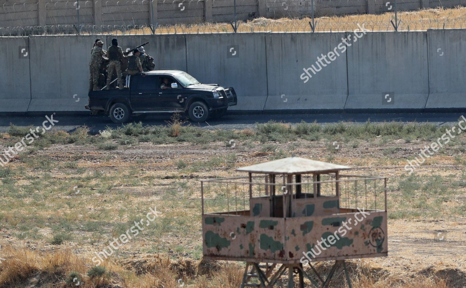 Vehicle Turkishbacked Syrian Fighters On Their Editorial Stock Photo ...