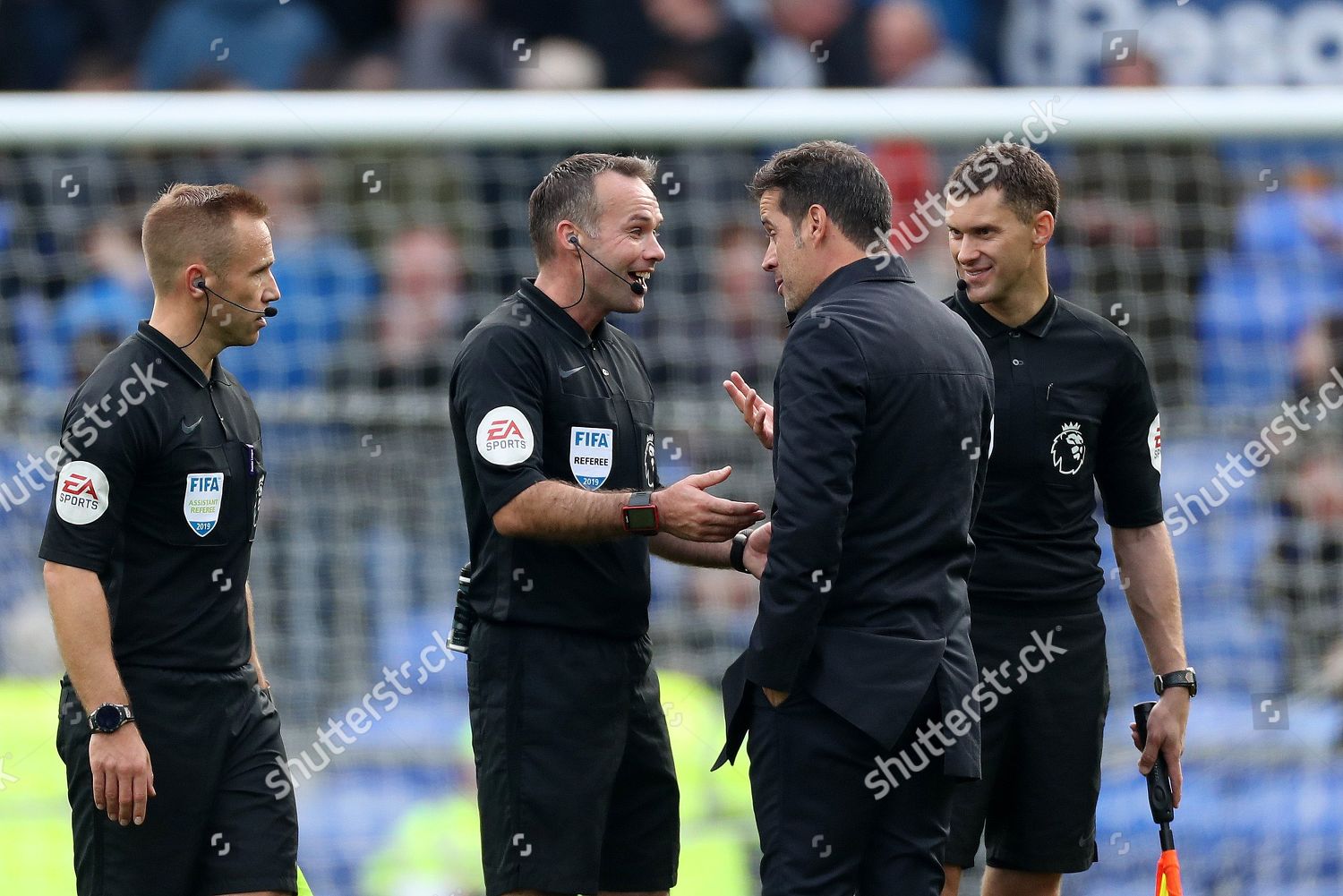 Everton Manager Marco Silva Speaks Referee Editorial Stock Photo ...