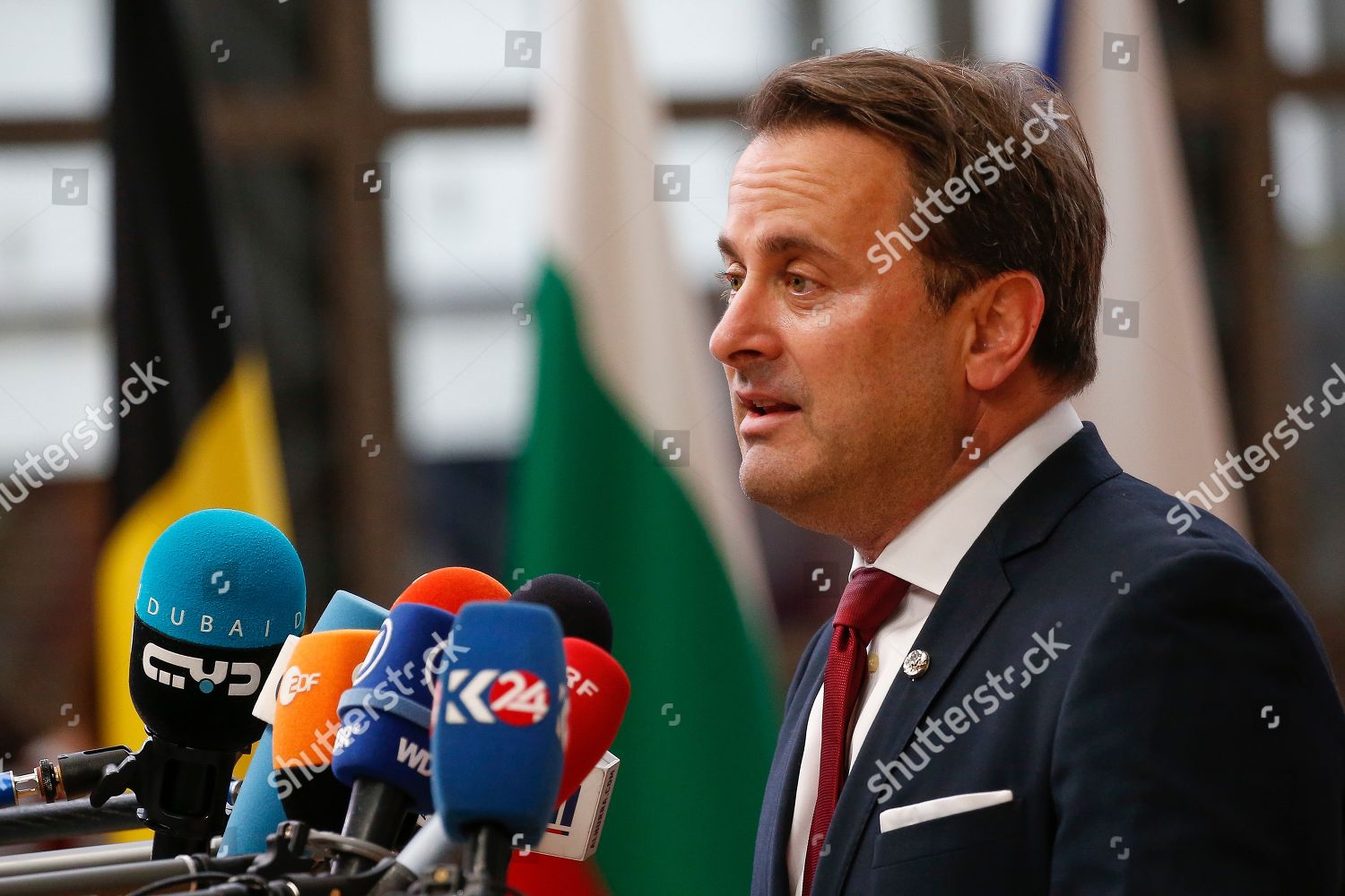 Luxembourg Prime Minister Xavier Bettel Speaks Editorial Stock Photo ...
