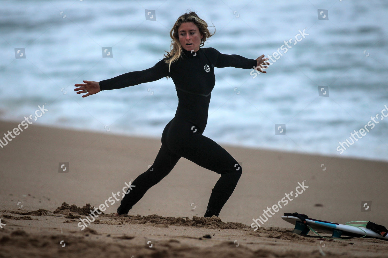 Australian Surfer Nikki Van Dijk Warms Editorial Stock Photo - Stock ...