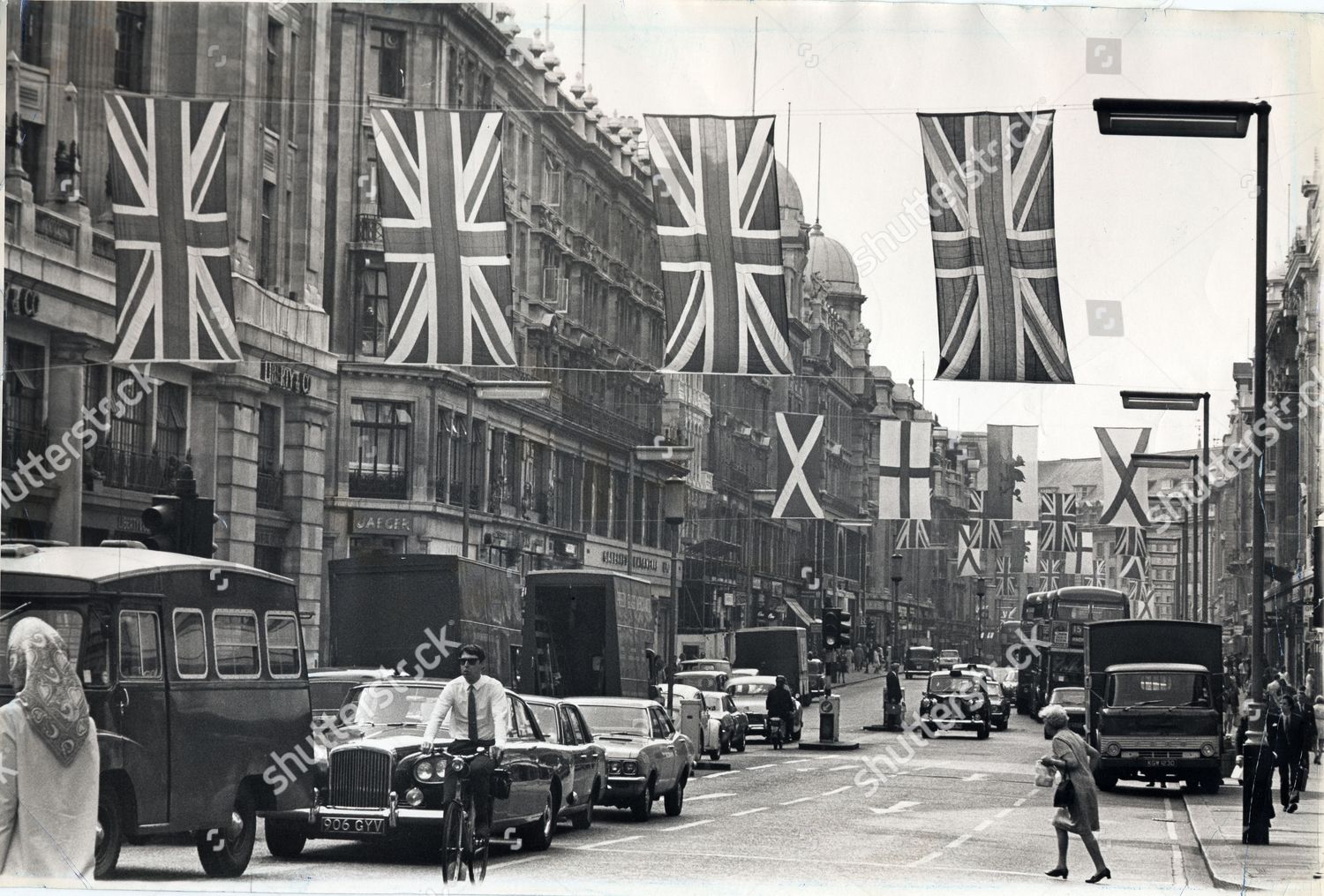Regent Street London 1970 Street Deorated Editorial Stock Photo - Stock ...