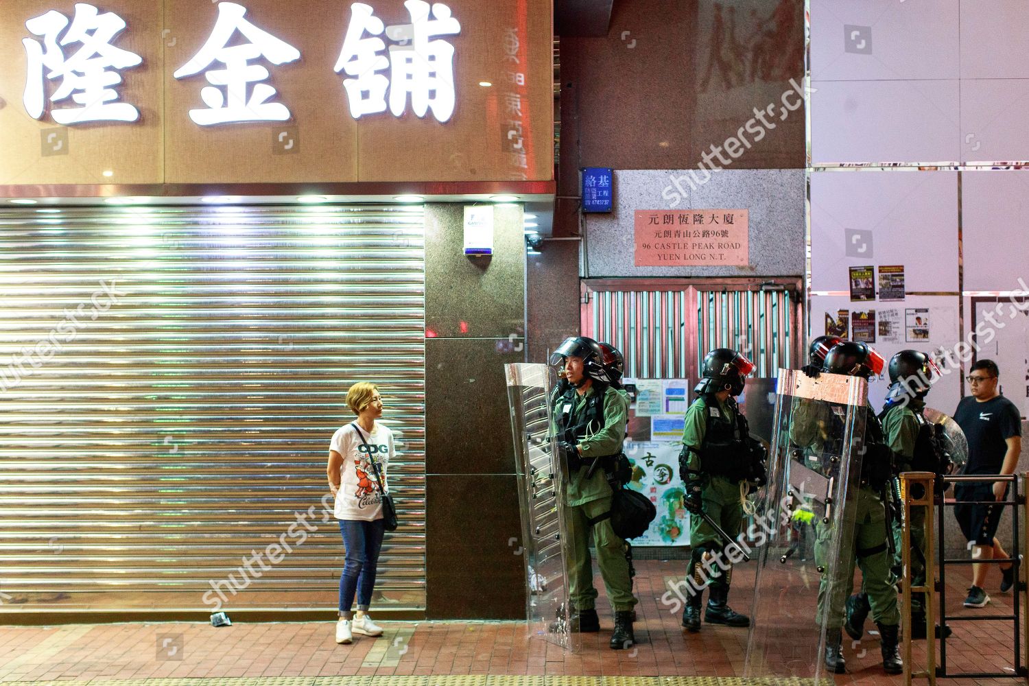 Police Stop People Going Forward Their Editorial Stock Photo - Stock ...