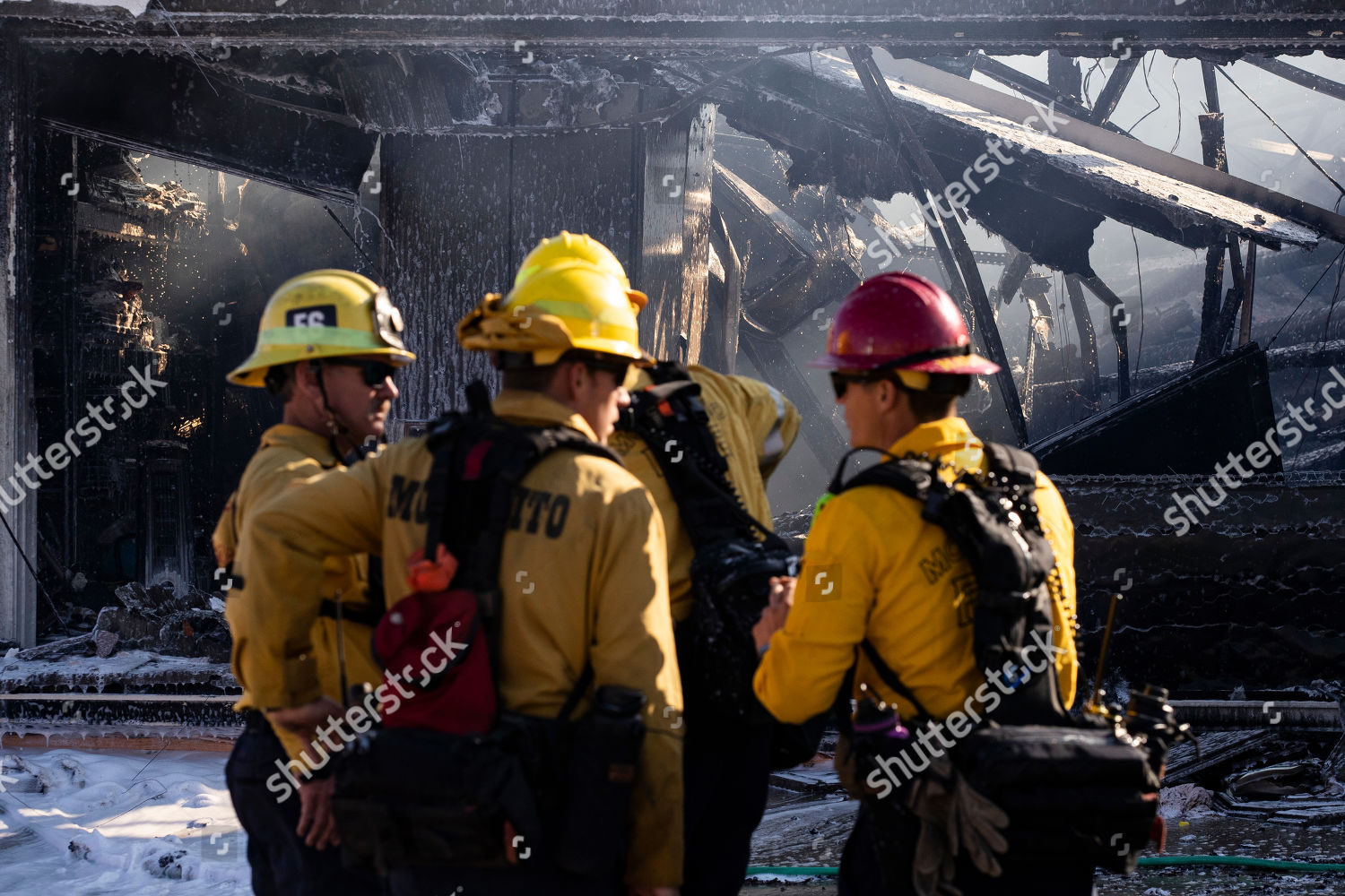 Firefighters Extinguish House Set On Fire Editorial Stock Photo - Stock ...