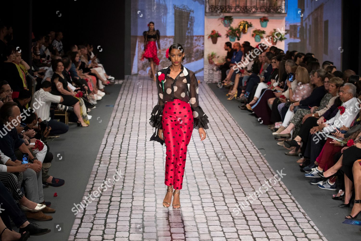 Model Displays Creations Dominican Designer Rafael Editorial Stock ...