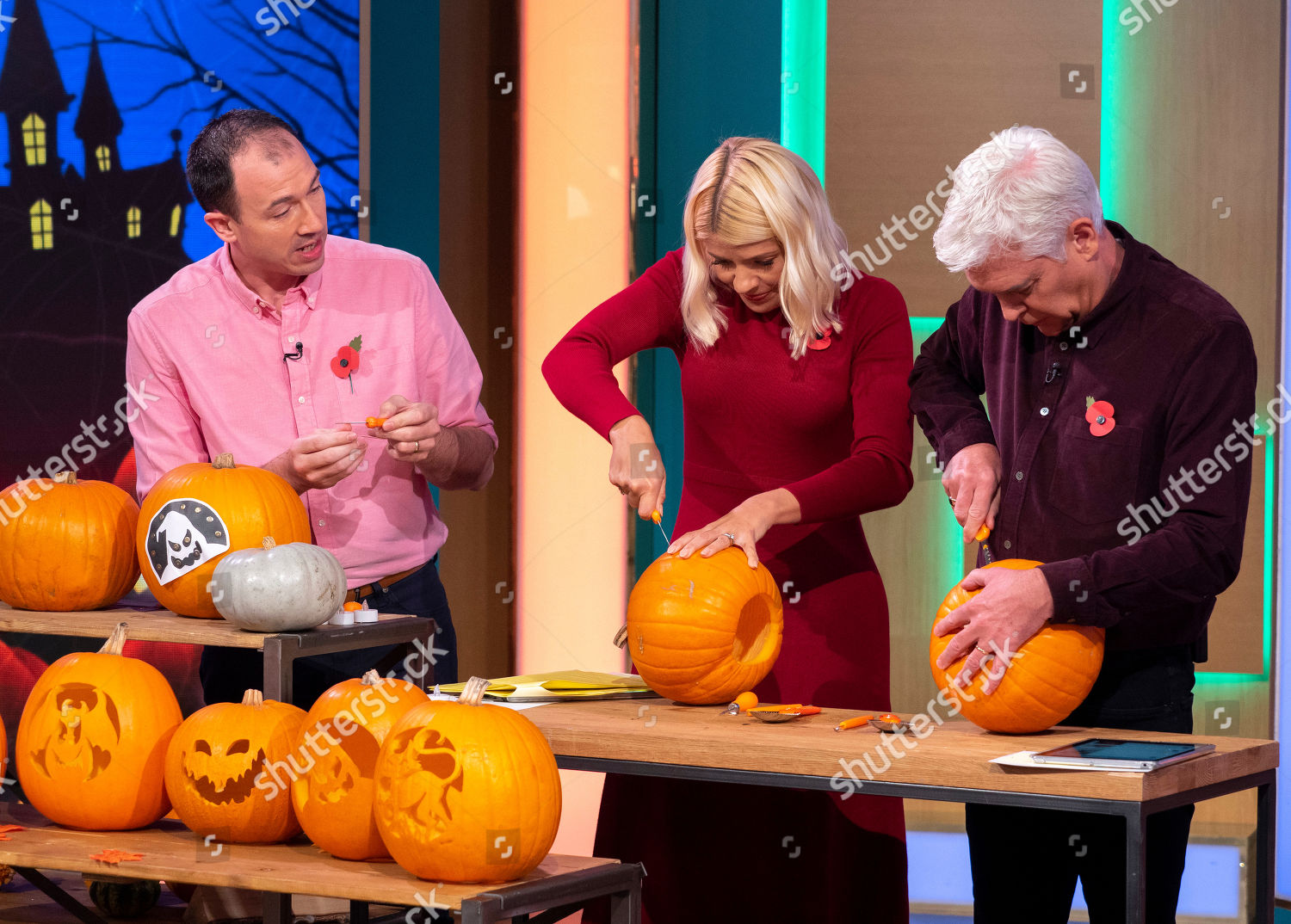 Dave Finkle Phillip Schofield Holly Willoughby Editorial Stock Photo ...