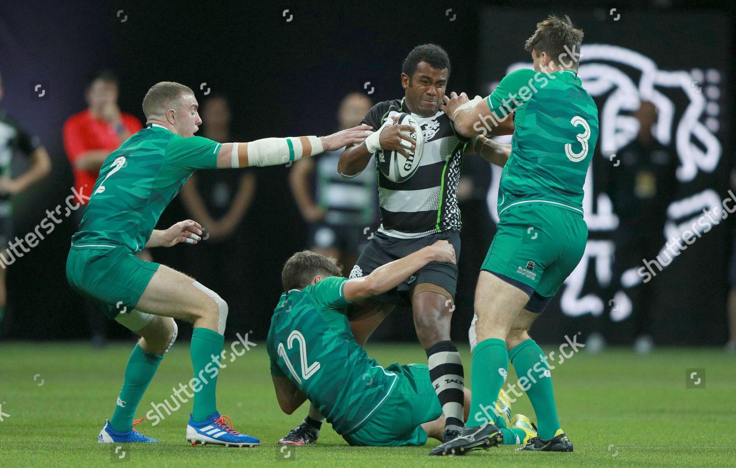 Kitione Taliga Barbarians Action Adam Leavy Editorial Stock Photo ...