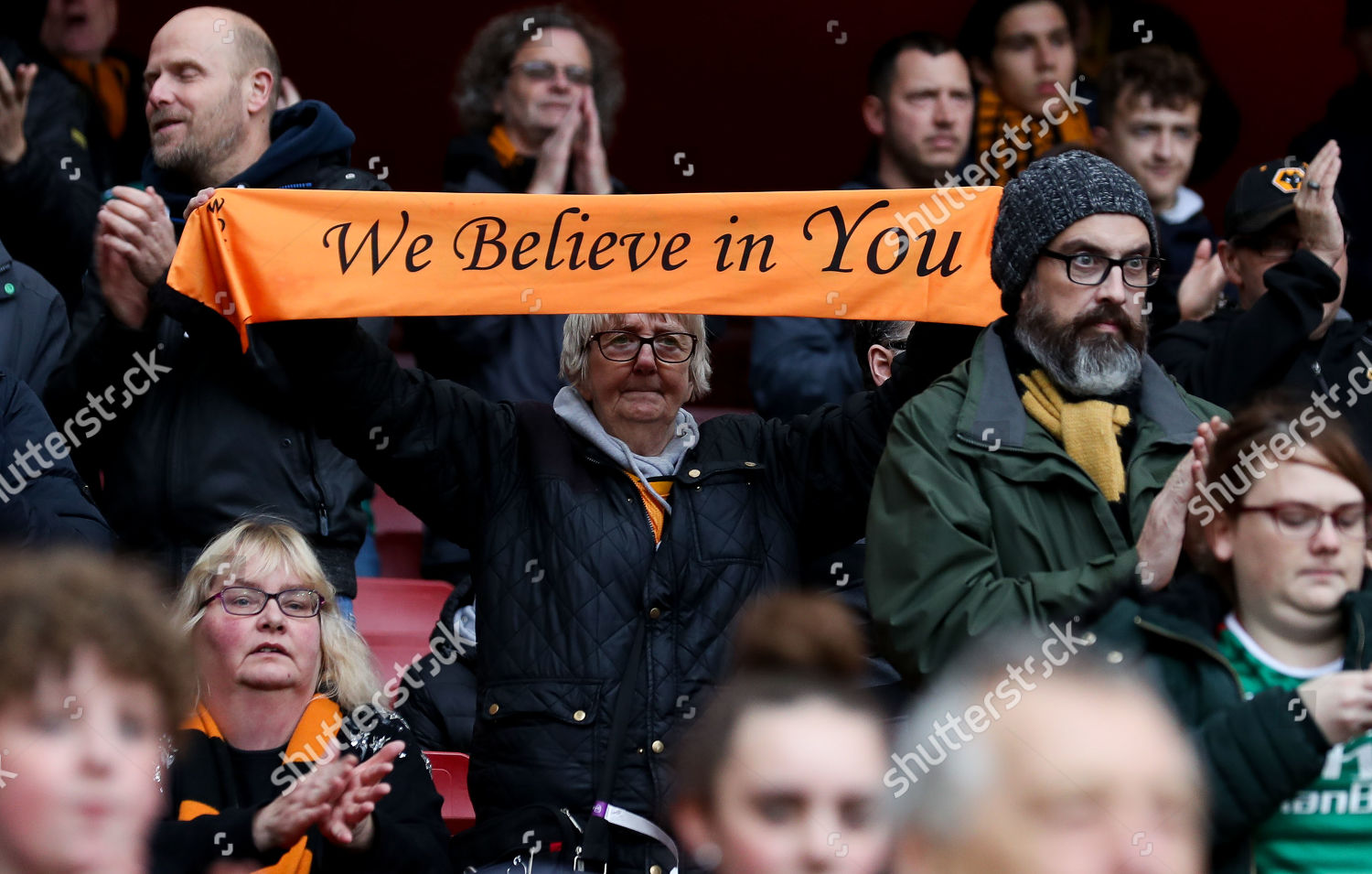 Wolves Fans Supporters Scarf Editorial Stock Photo - Stock Image ...
