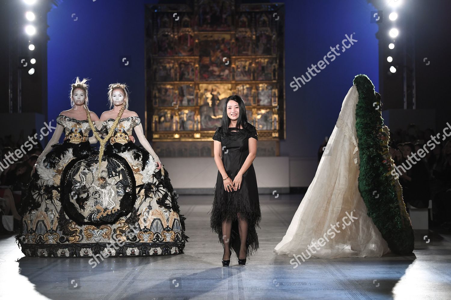 Guo Pei Models On Catwalk Editorial Stock Photo - Stock Image ...