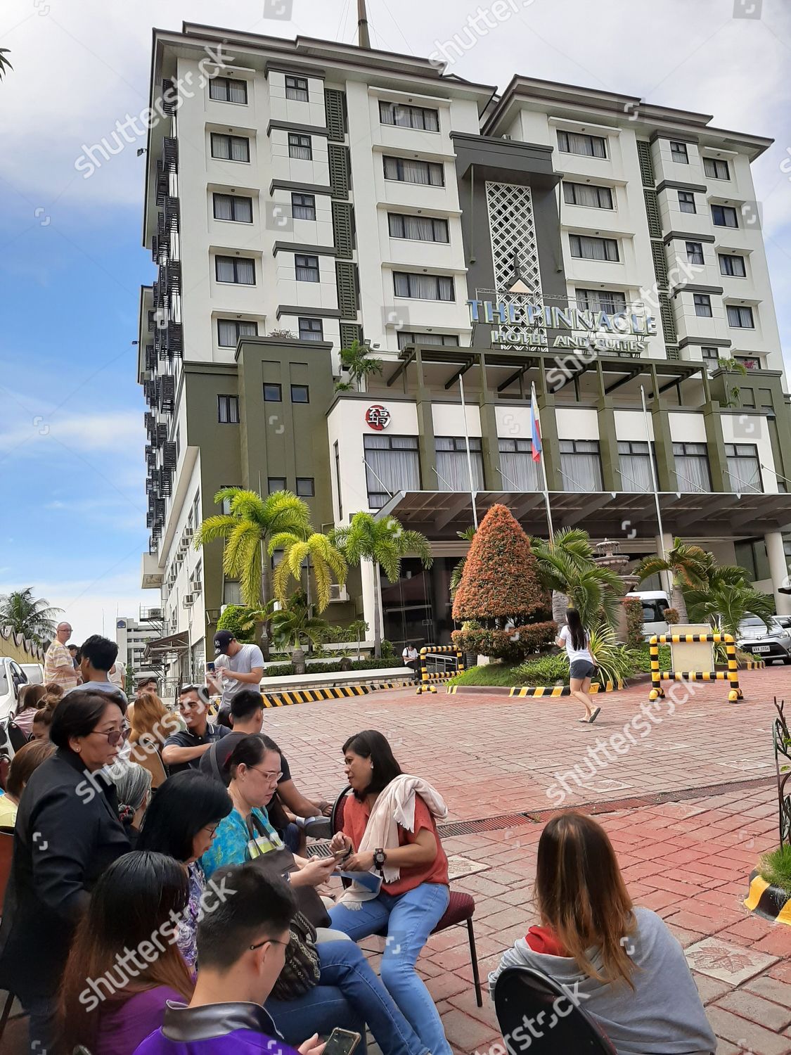 Hotel Guests Gather Front Hotel Building Editorial Stock Photo - Stock ...