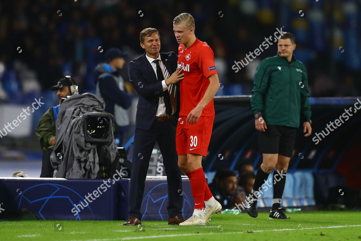Erling Haaland Red Bull Salzburg Embraced Editorial Stock Photo - Stock ...