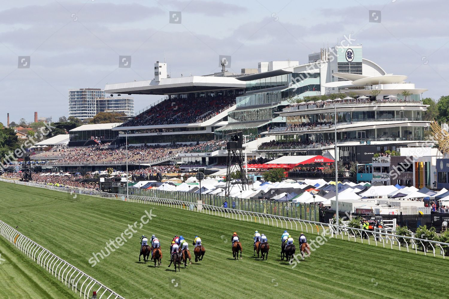 Melbourne View Grandstand During Race Flemington Editorial Stock Photo ...