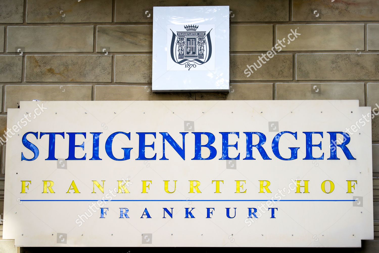 Logo Steigenberger Frankfurter Hof Hotel German Editorial Stock Photo ...