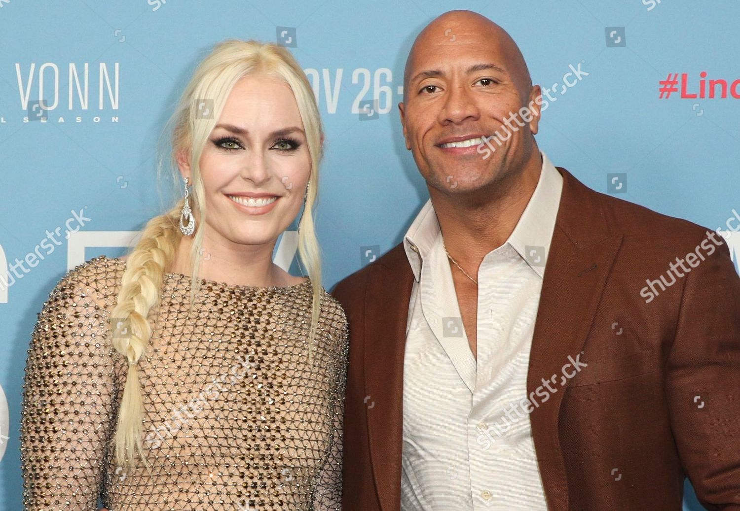 Lindsey Vonn Dwayne Johnson Editorial Stock Photo - Stock Image ...