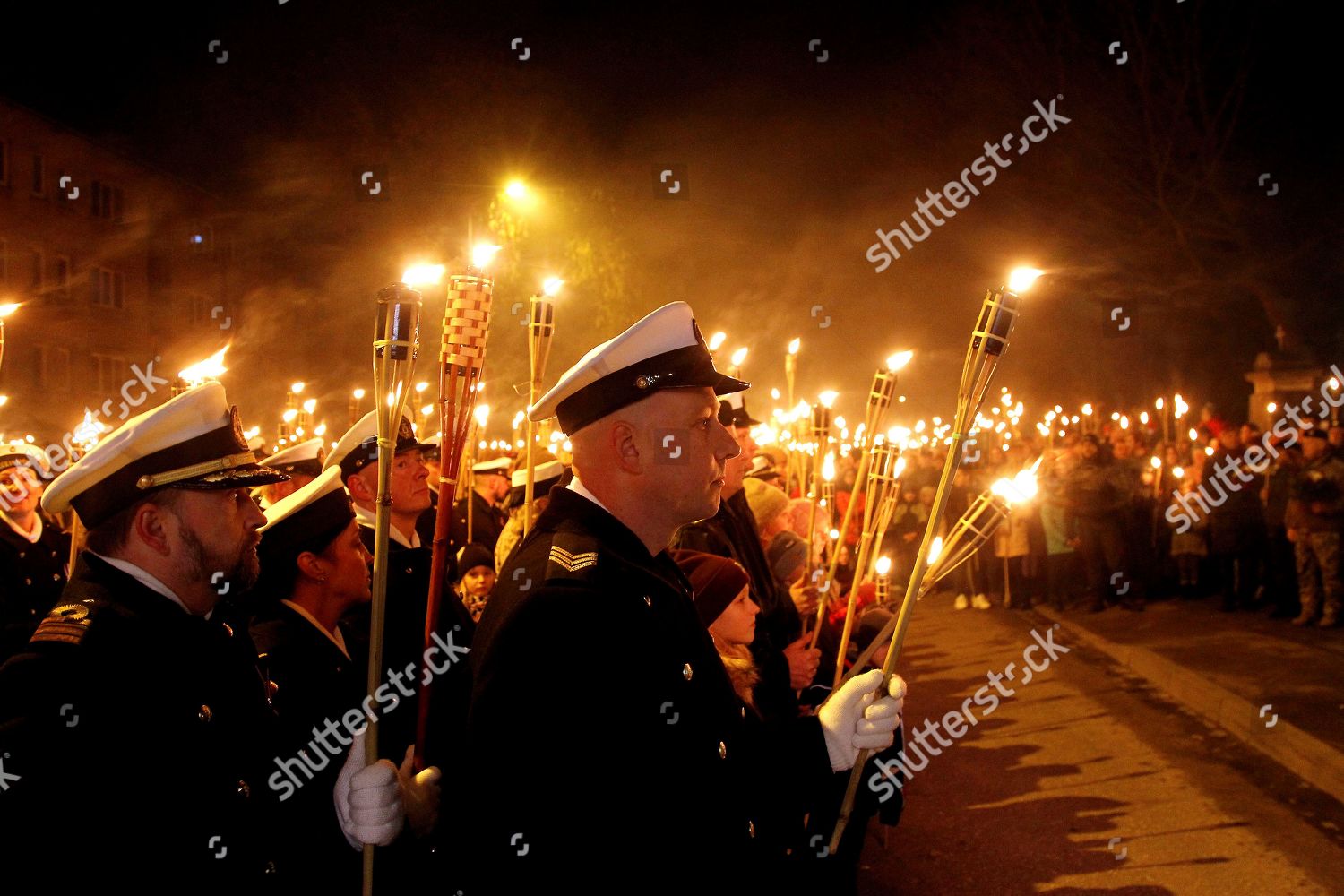 People Torches March Commemorate Soldiers Who Editorial Stock Photo ...