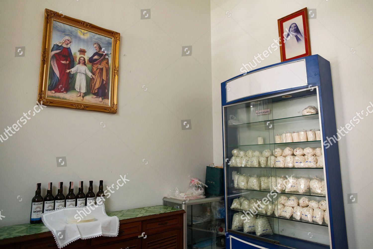 Sacramental Breads Bottles Pure Grape Wine Editorial Stock Photo ...