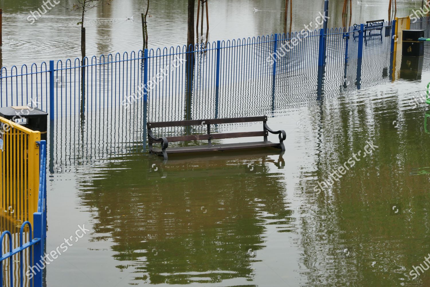 Flooding Botley Recreation Ground Which Backs Editorial Stock Photo ...