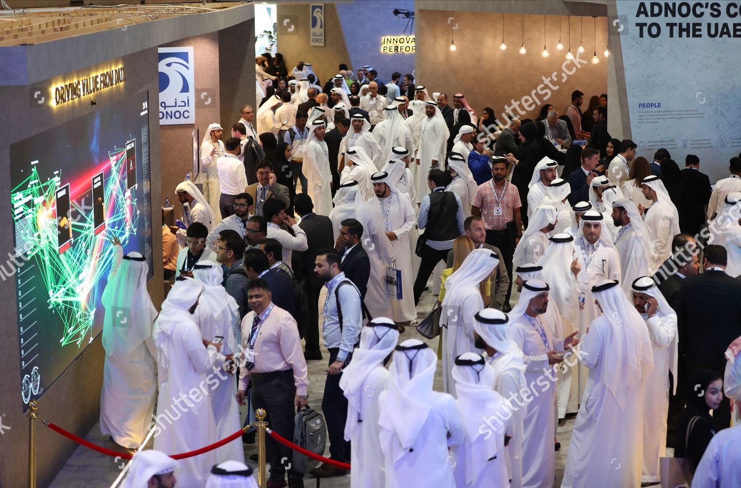 Visitors Gather Adnoc Stand Abu Dhabi Editorial Stock Photo - Stock ...