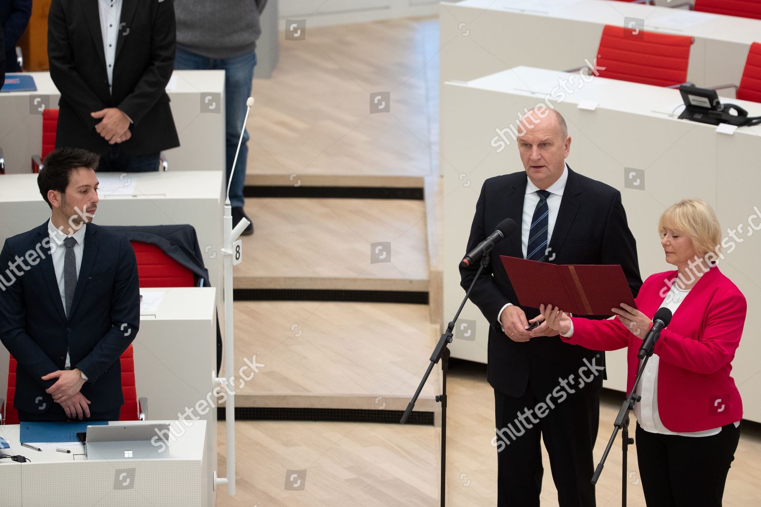 Premier Brandenburg Dietmar Woidke 2r Sworn Editorial Stock Photo ...
